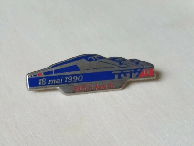 PINS PIN'S -SNCF TGV TRAIN- RECORD DU MONDE - 515,3 KM/H - TGV - Signé Decat EUR 2,90 - PicClick IT