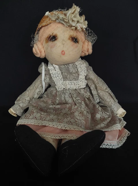 POUPÉE EN FEUTRE et chiffon Marie d'O années 70 55 cm EUR 65,00 - PicClick FR