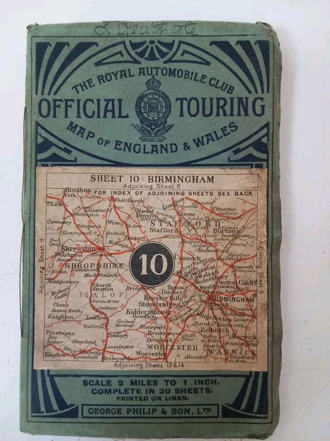 THE RAC ROYAL Automobile Club Official Touring Map - Sheet 10 ...