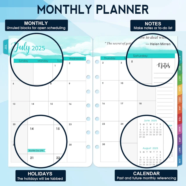 2025-2026 PLANNER REFILLS - Planner Refills 2025-2026 JULY 2025 - JUNE ...