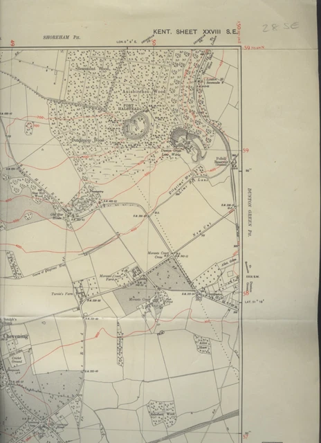 ORIG DETAILED LARGE Scale Ordnance Survey Map Kent Xxviii S.e Vg 1947 £ ...
