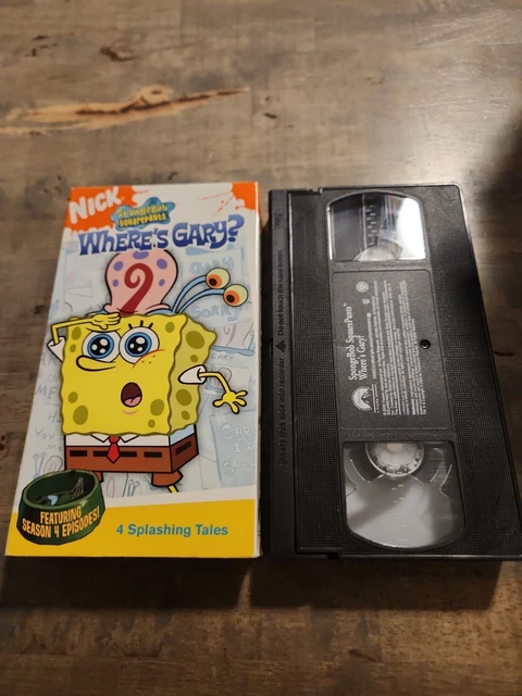 SPONGEBOB SQUAREPANTS - Where's Gary? (VHS, 2005) Nickelodeon - 4 ...