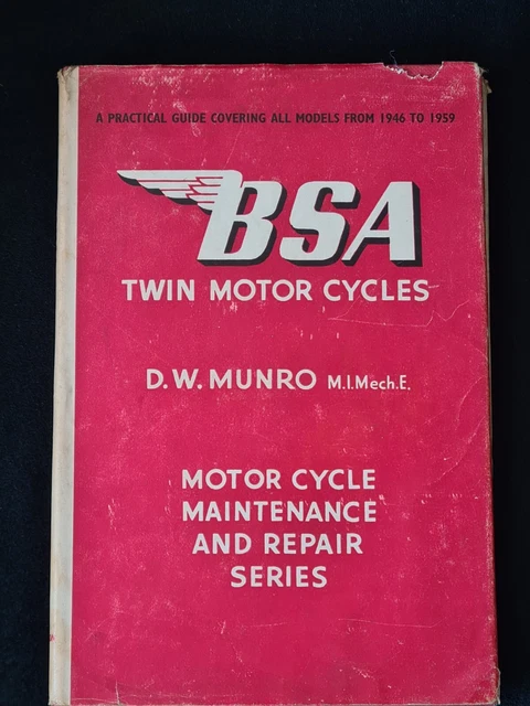 BSA TWIN MOTORCYCLE Book ...D.W.Munro £6.00 - PicClick UK