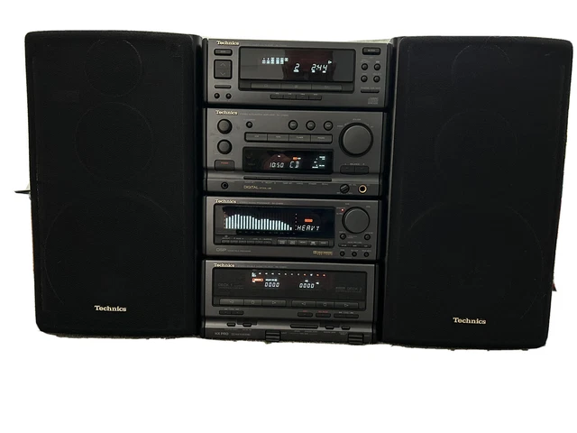 TECHNICS SC-CH900 MINI Components Hi Fi System Complete With Speakers £ ...