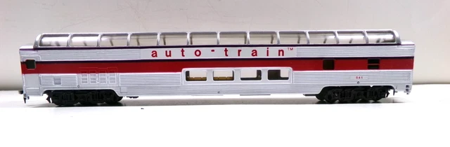 HO BACHMANN AMTRAK 85' autotrain full dome passenger car in orig bx ...
