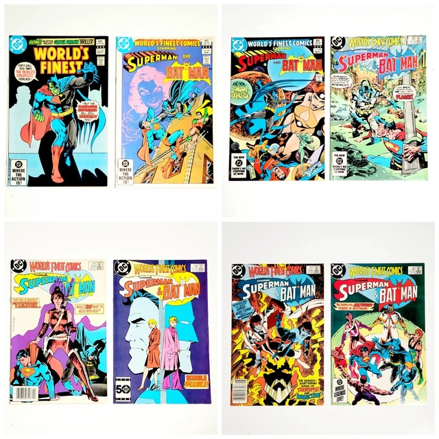 DC WORLDS FINEST Comics Superman Batman 1984/5 LOT #283 287 295 303 306 ...