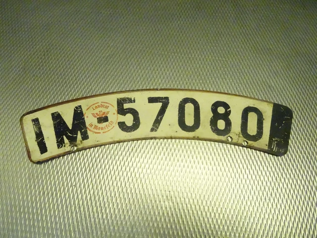 ORIGINAL HISTORISCHE MOTORRAD Kennzeichen gebogene - Deutsches Reich ...