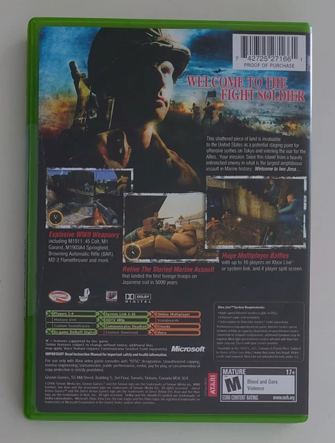 WORLD WAR II Combat Iwo Jima - Microsoft Xbox - NTSC - Sealed (Read ...