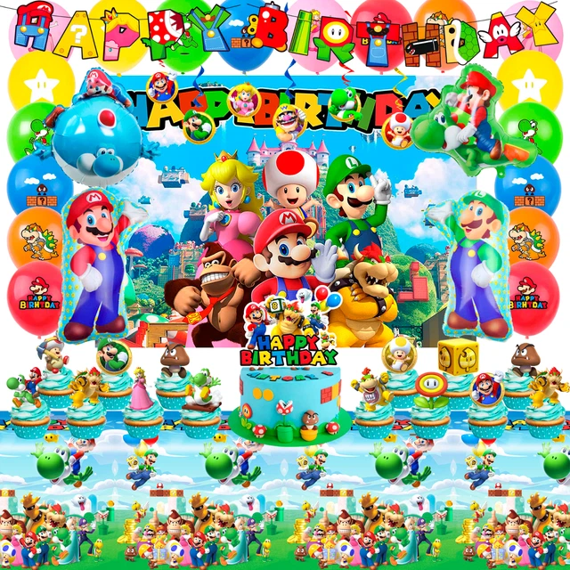 SUPER MARIO PARTY Deko Super Mario Party Geburtstag Deko Set ...