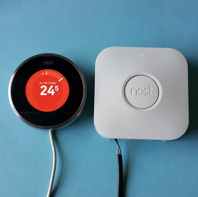 GOOGLE NEST LEARNING Thermostat 2nd generation + Heat Link + trim plate ...