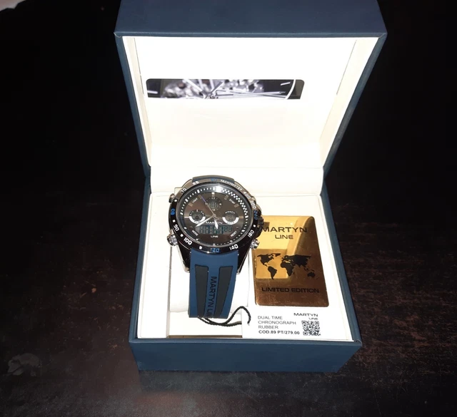 MARTYN LINE DUAL TIME CHRONOGRAPH RUBBER COD.89 PT/279.00Komplett neu ...