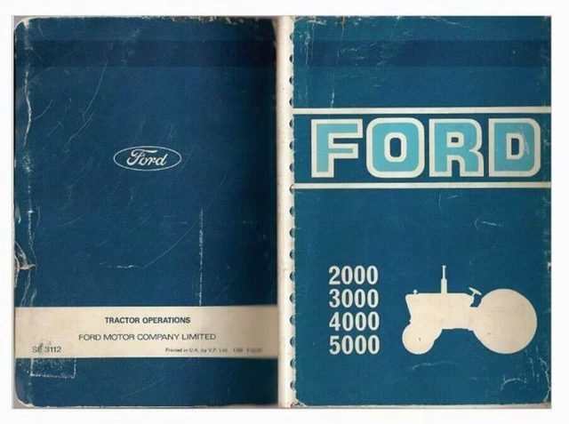 FORD 2000 3000 4000 5000 Tractors Operators Manual £21.00 - PicClick UK