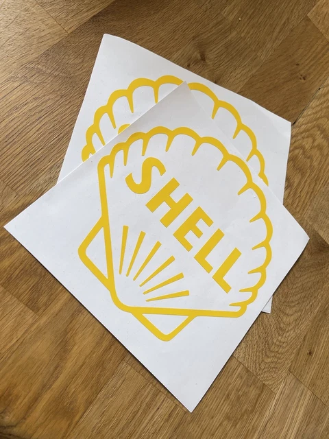 SHELL STICKER DECALS 2 gallon petrol oil fuel can automobilia ...