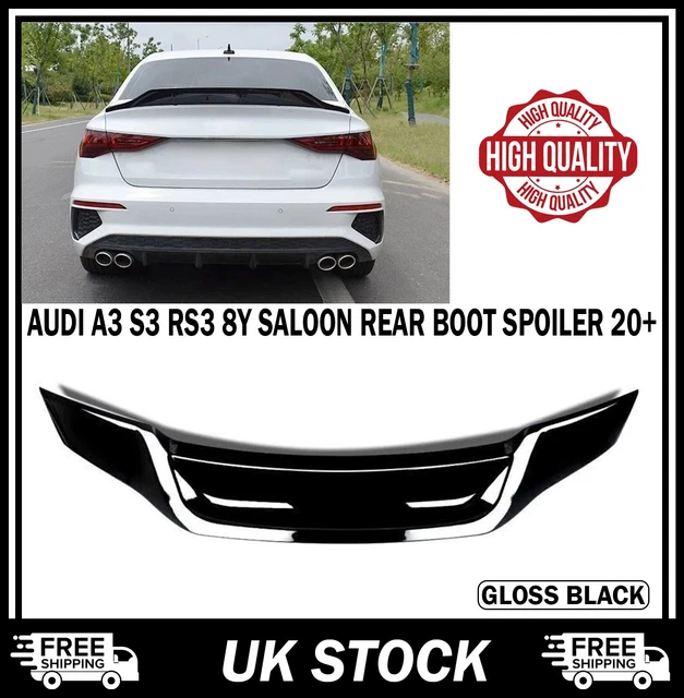 FOR AUDI A3 S3 Rs3 8Y Saloon Rear High Kick Ducktail Boot Spoiler Gloss ...