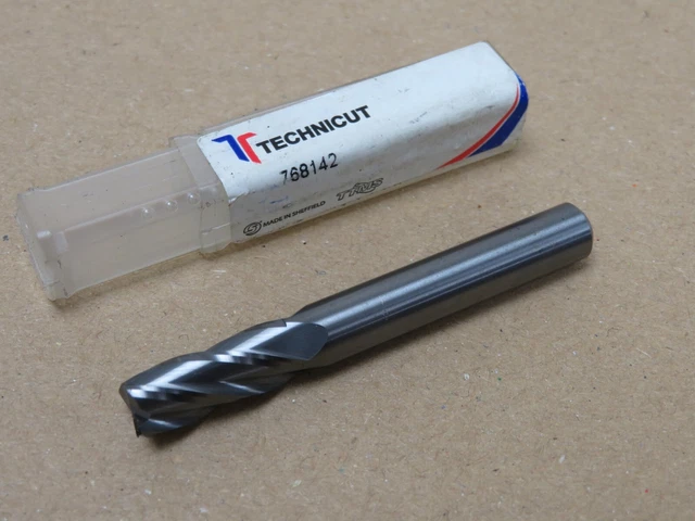 TECHNICUT 768142 8MM Solid Carbide Centre Cutting End Mill MC1011 £14. ...