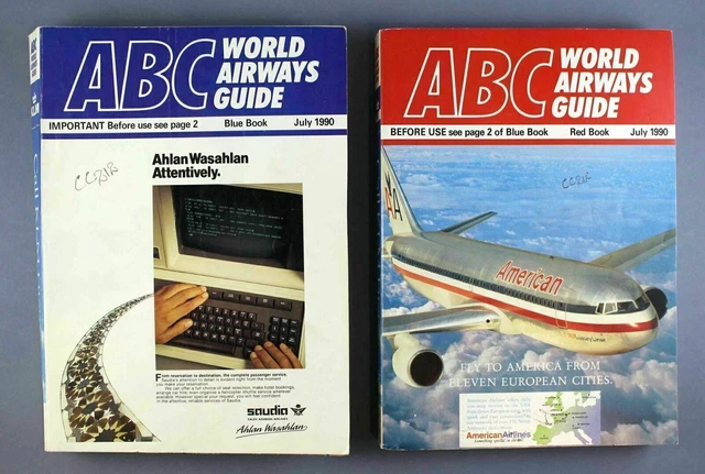 ABC WORLD AIRWAYS Guide July 1990 Airline Timetable Iraqi Airways Air ...