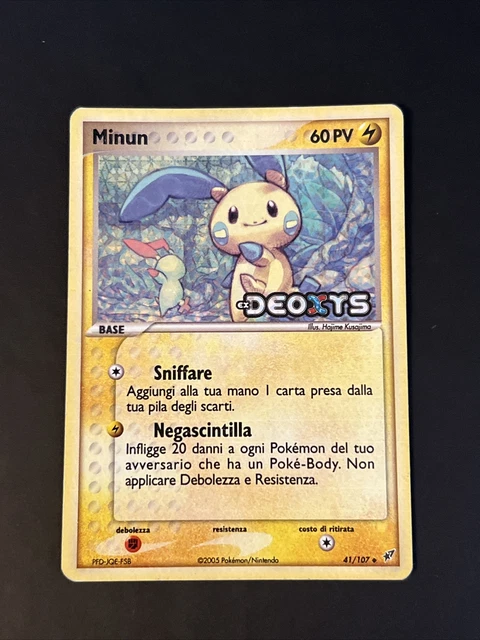 POKEMON ENG RARE Holo Foil Minun 41/107 Stamp Stamped Ex Deoxys EUR 10 ...