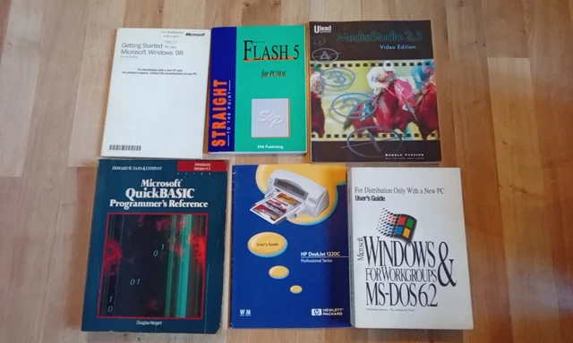 VINTAGE MICROSOFT USER'S Guide Manuals. Flash 5. PC programming. books ...