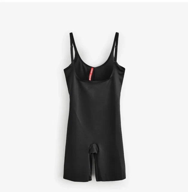 SPANX OPEN BUST mid-thigh shapewear bodysuit Black womens XL £17.83 ...