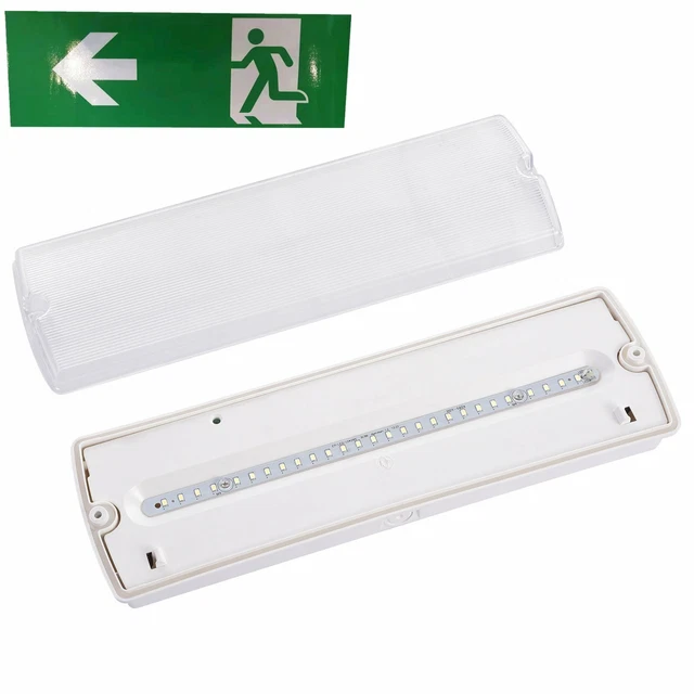 LED EMERGENCY LIGHT Fitting Bulkhead Ip65 Maintained Non-Maintained £12 ...
