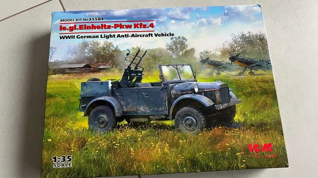 LE.GL. EINHEITZ-PKW KFZ.4 mit Flugabwehr-MGs von ICM in 1/35 EUR 29,00 ...