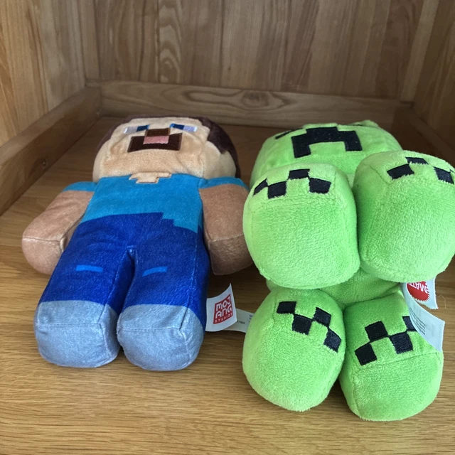 MINECRAFT STEVE AND Creeper 9" Plush-Mattel Mojang Teddys £6.52 ...