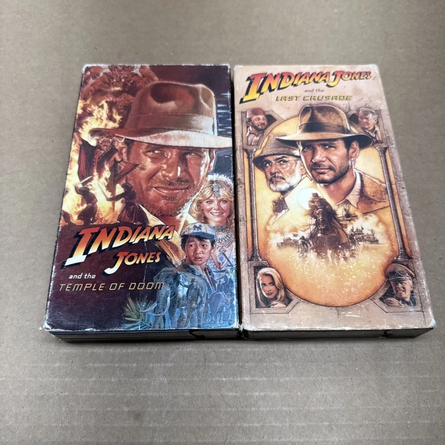 VHS LOT ~ INDIANA JONES AND THE TEMPLE OF DOOM black back 1984 + LAST ...