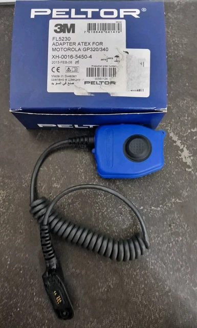 3M PELTOR PUSH to Talk Atex Approved Adapter - Motorola GP320/GP340 ...