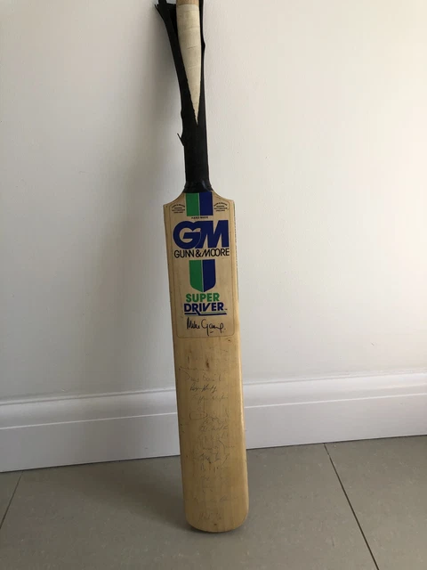 VINTAGE GUNN & Moore Super Driver Mike Gatting Bat And Team Signed £44. ...