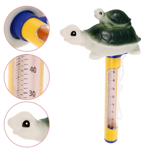 TURTLE THERMOMETER POOL Temperature Hydrothermograph Bath Thermometers ...