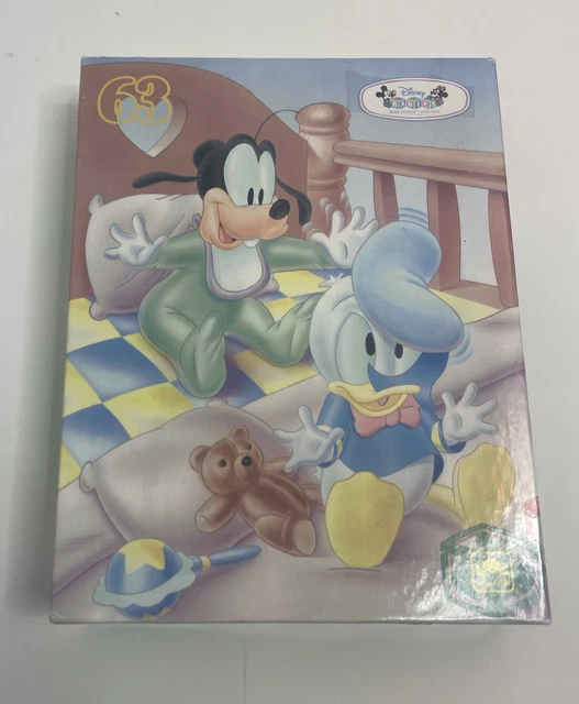 VINTAGE 1984 GOLDEN Walt Disney Babies Goofy & Donald in a Crib 63 ...