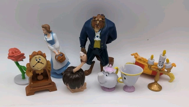 DISNEY BEAUTY & The Beast PVC Figures/Cake Toppers Bundle £14.99 ...