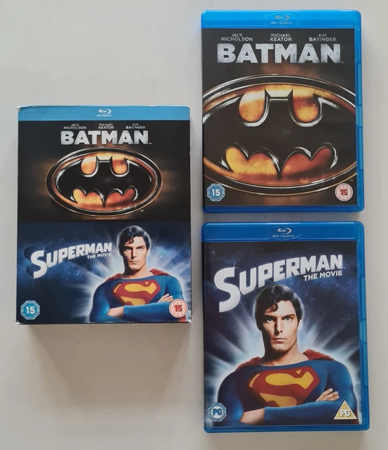 BATMAN & SUPERMAN The Movie Blu-ray 2 Film Set Michael Keaton ...