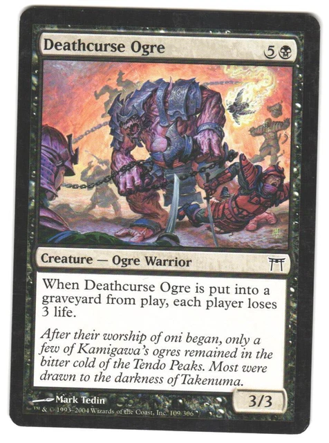 MAGIC_THE_GATHERING CHAMPIONS OF Kamigawa Deathcurse Ogre #109 MTG, LP ...