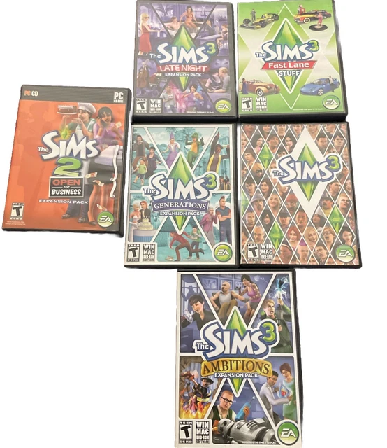 THE SIMS + THE SIMS 2 + SIM 3 PC EXPANSION Packs GAME LOT Of 6 $22.00 ...