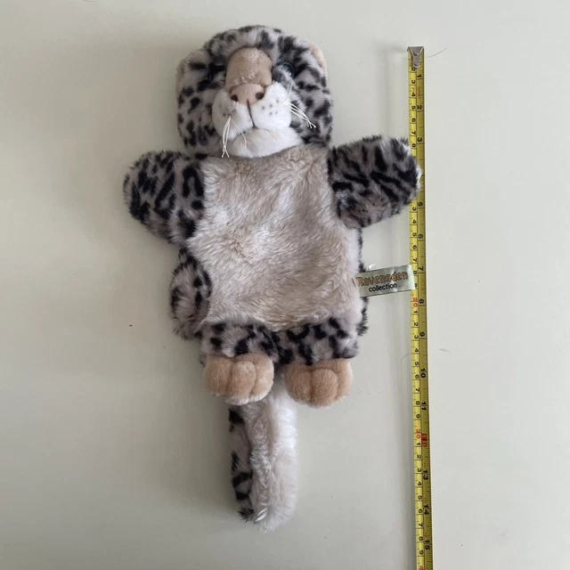 RAVENSDEN SNOW LEOPARD Hand Puppet Plush Toy 10-inch Soft Toy Stuffed ...