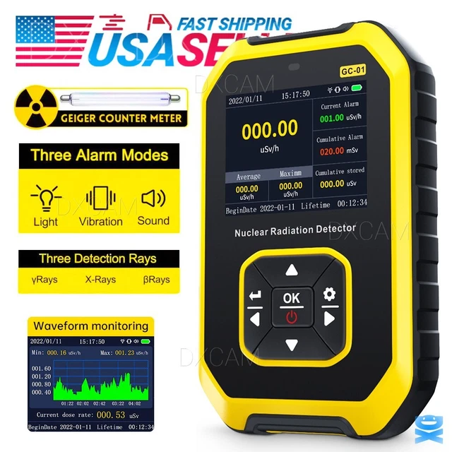 PORTABLE NUCLEAR RADIATION Detector GM Geiger Counter Tube X-Ray ...