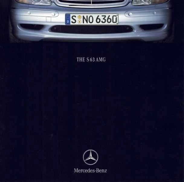 CATALOGUE BROCHURE AMG Mercedes S63 W220 06/2001 Anglais English EUR 10 ...