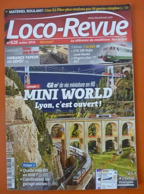 MAGAZINE TRAIN HO N Loco-revue n°828 Mini world Vapeur ETR 200 Wagons ...