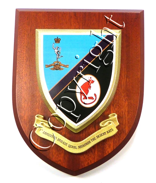 DESERT RATS 7TH Armoured Signal Sqn Royal Corps Of Signals Mess Plaque ...