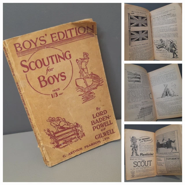 VINTAGE SCOUTING FOR BOYS Boys’ Edition Lord Baden-Powell 1941 Very ...