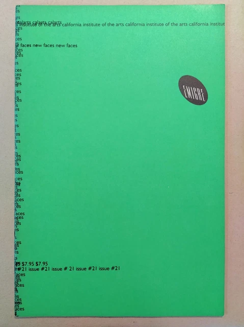 RUDY VANDERLANS ZUZANA Licko EMIGRE Magazine #21 1992 graphisme ...