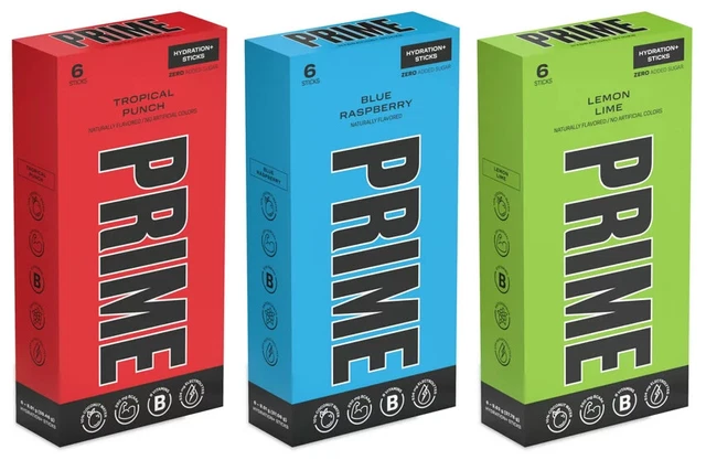 PRIME HYDRATION STICK Packs, KSI Logan Paul, 6 x Sachets, AUTHENTIC ...