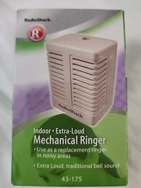 RADIO SHACK INDOOR Mechanical Ringer Extra Loud Adjustable Volume 43 ...