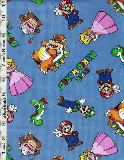 NINTENDO SUPER MARIO Bros 100% cotton fabric £1.99 - PicClick UK