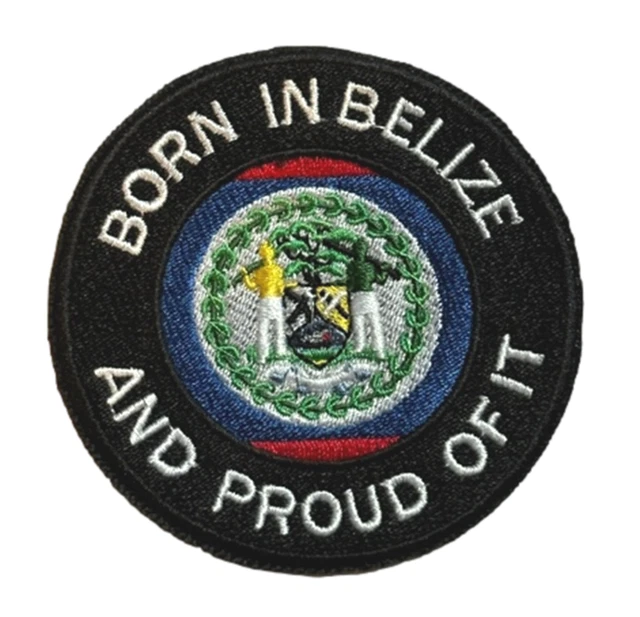 BORN IN BELIZE And Proud Of It Fully Embroidered Sew on / Iron on Patch (A) £6.99 - PicClick UK