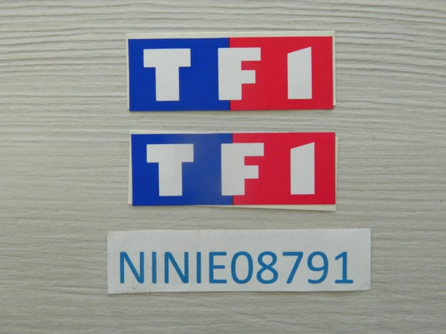 2 AUTOCOLLANT TF1 chaine de television FRANCE STICKER RARE EUR 9,99 ...