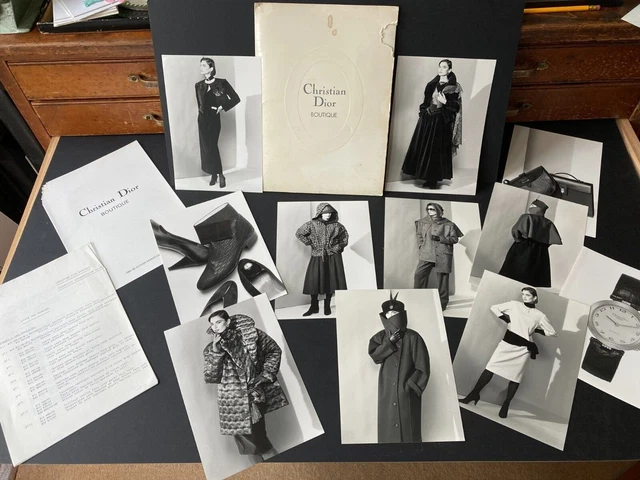 RARE VINTAGE CHRISTIAN Dior Paris Fashion Original Photograph Pack A/W ...