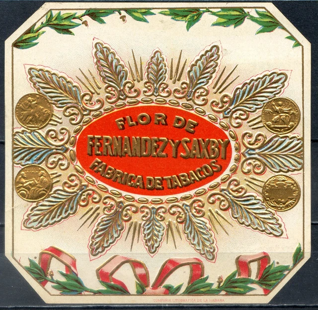 OLD CIGAR LABEL, Papeleta, "Flor De Fernandez Y Saxby " EUR 30,00 ...