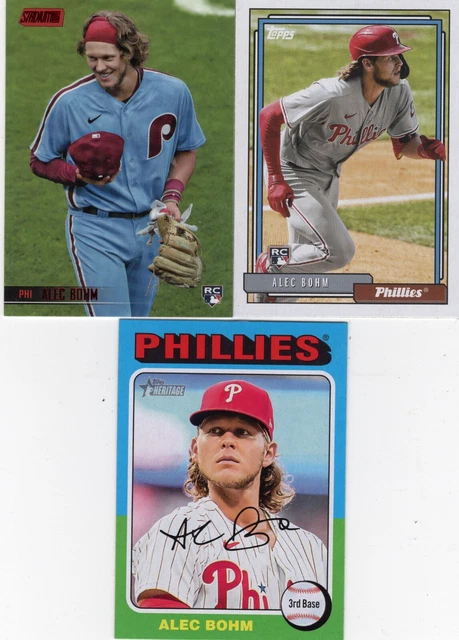 CARTE ROOKIE ALEC BOHM 2021 Topps Stadium Club #112 ROSSE & 2021 Topps #T92-36 +1 EUR 1,38 ...